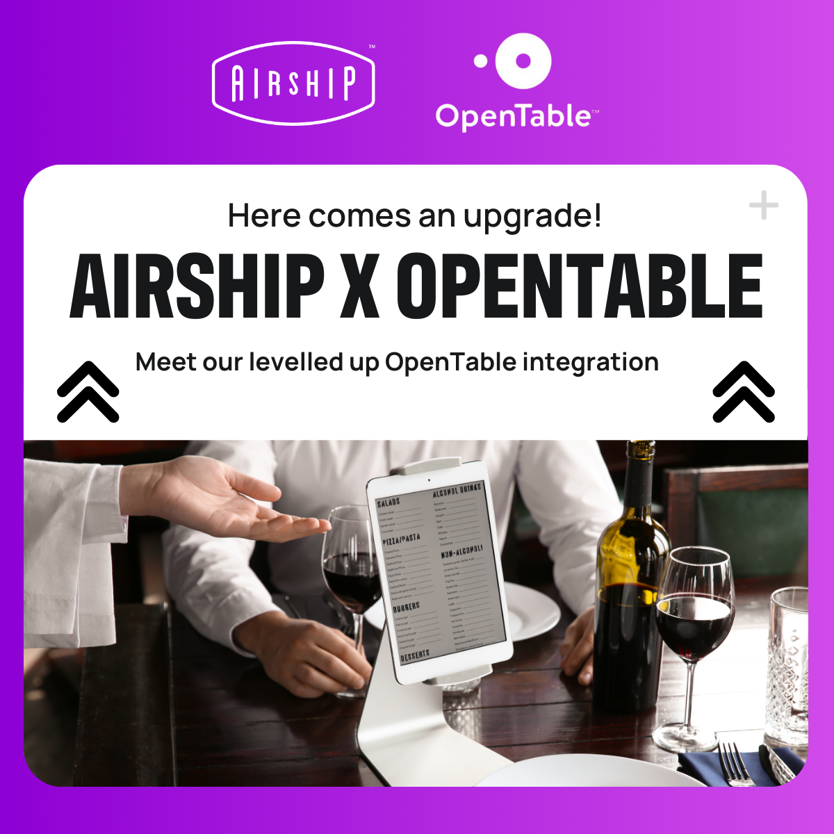 Airship x OpenTable just got upgraded.